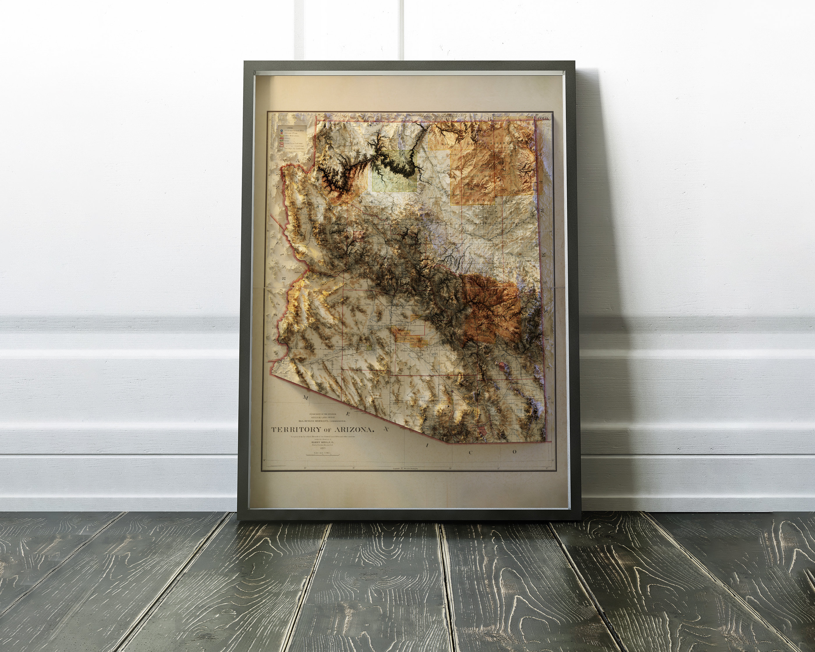 Arizona - Topography - Etsy