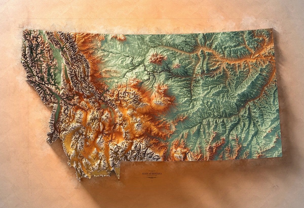 Topo Map Of Montana