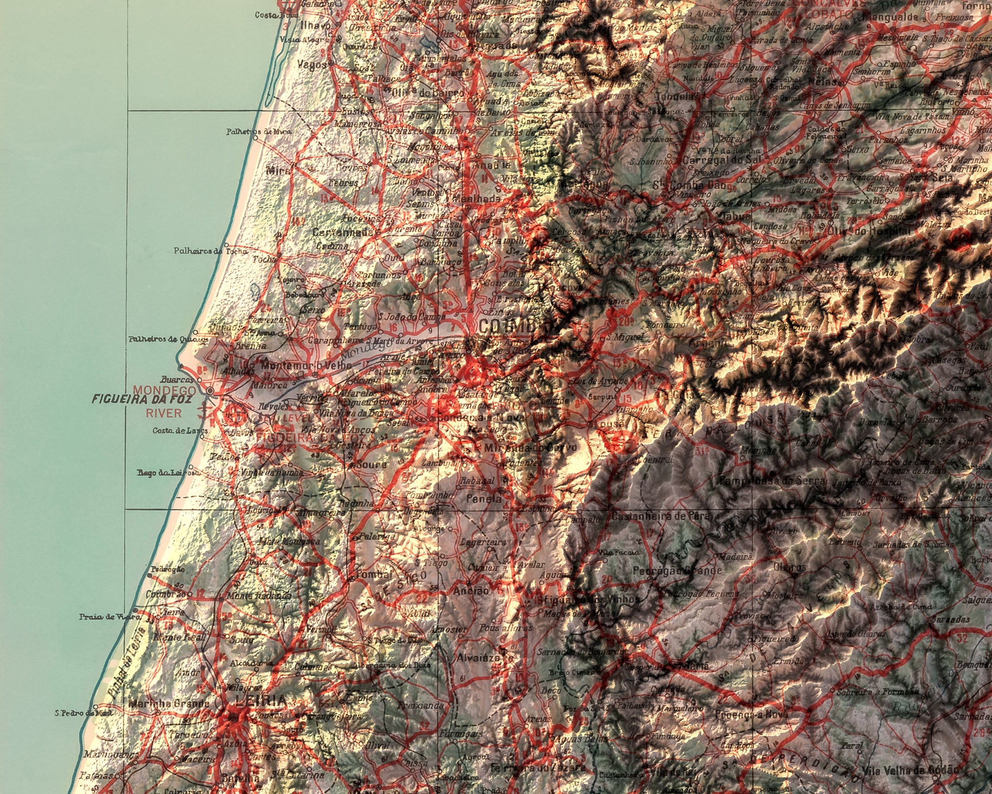 Portugal - Road Map - Etsy