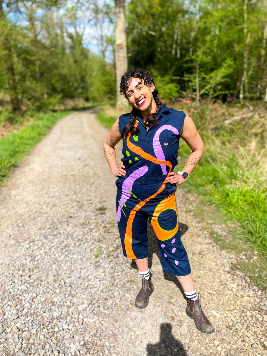 Hand-painted Dickies Boiler Suit | Unique Custom Art | Men's Size Small ...