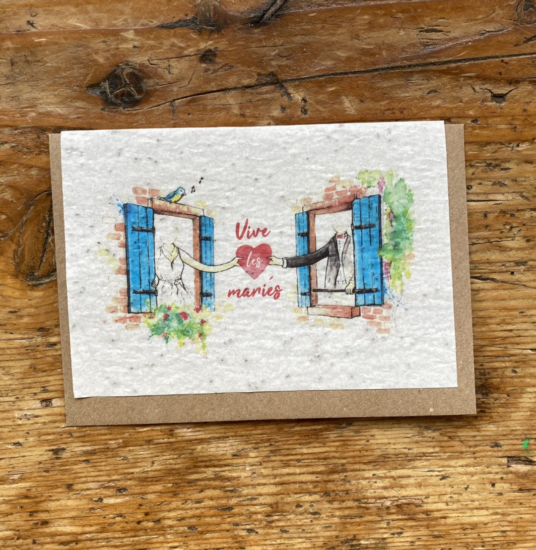 Card to Plant With Seeds long Live the Bride and Groom Sown Wild ...