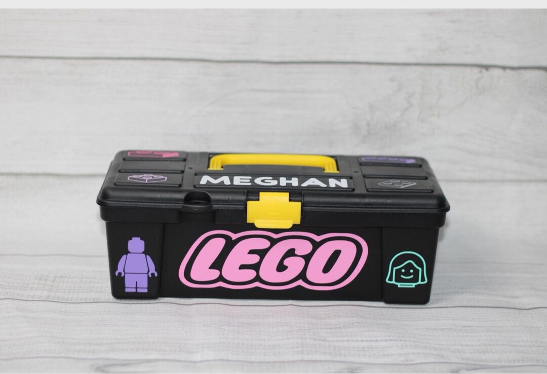 Pink Personalized Inspired Lego Carrying Case | Girls Lego Inspired ...