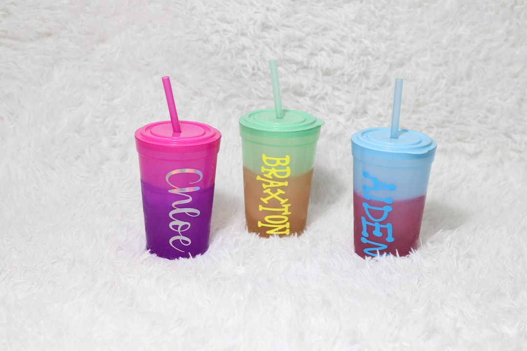Color Changing Kids Cups | Party Favors | Summer Cups | Cups With Lid ...