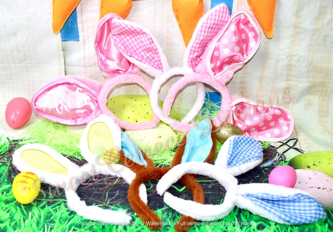 Personalized Bunny Ears Custom Bunny Ears Easter Headband Easter Basket ...