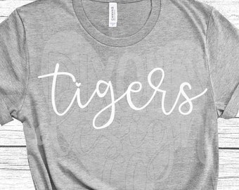 Tigers Script Svg - Etsy