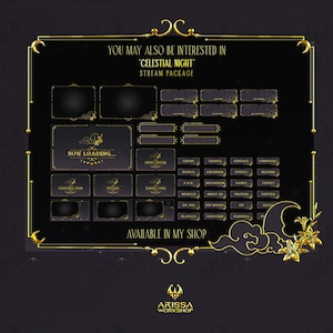 Gold Runes Twitch Stream Mega Package Overlays / Cute / Marble / Panels ...