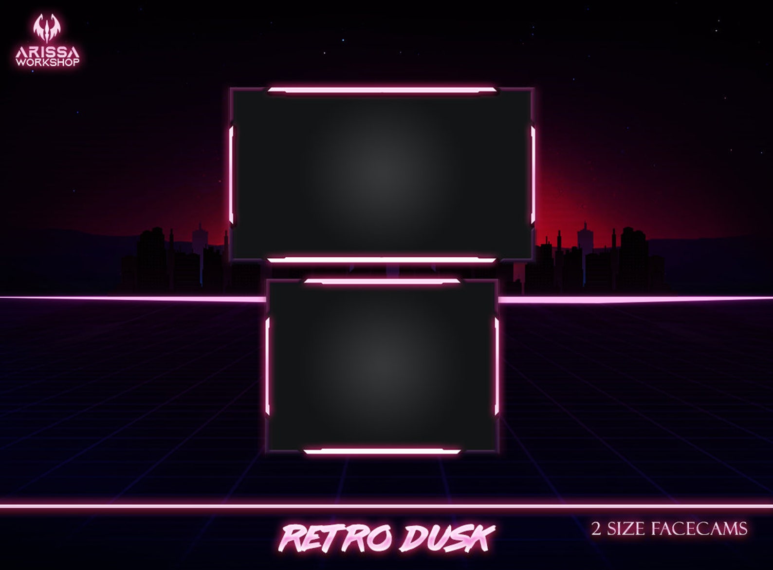 Retro Dusk Synthwave 80s Inspired Twitch Stream Overlay - Etsy