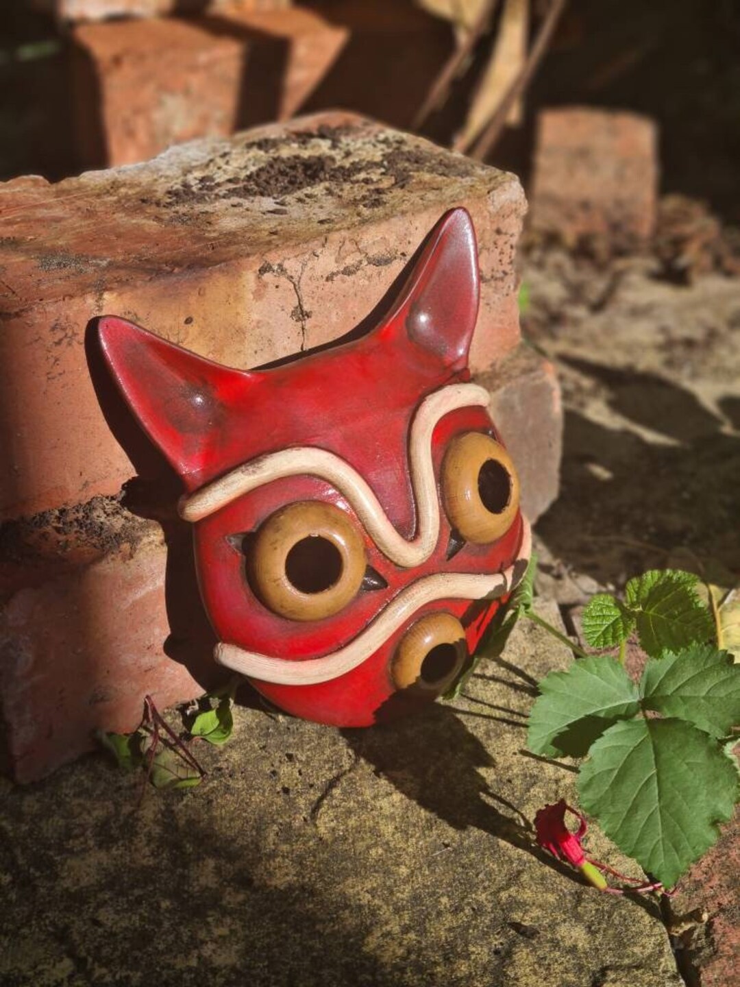 Princess Mononoke Mask 15cm X 13,5cm San's Mask Handpainted 3D Print ...