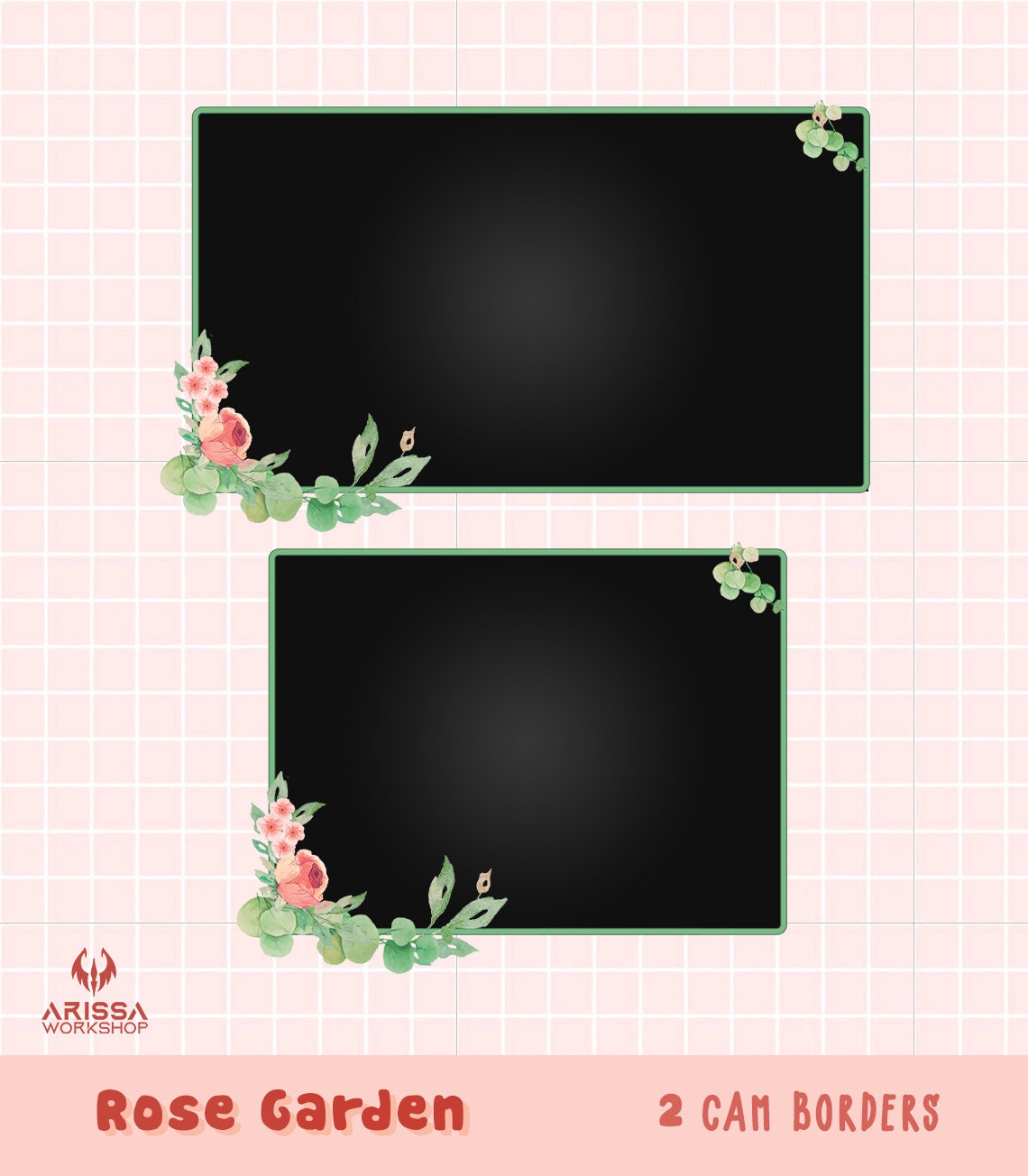 Rose Garden Twitch Stream Overlays / Cute / Galaxy / Panels / - Etsy
