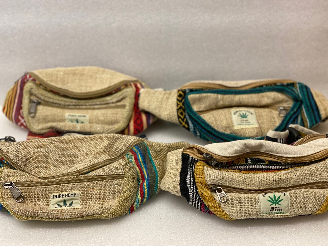 Hemp Fannybag Nepal Handmade Fanny PACK Festival Hiking Boho Hippie ...