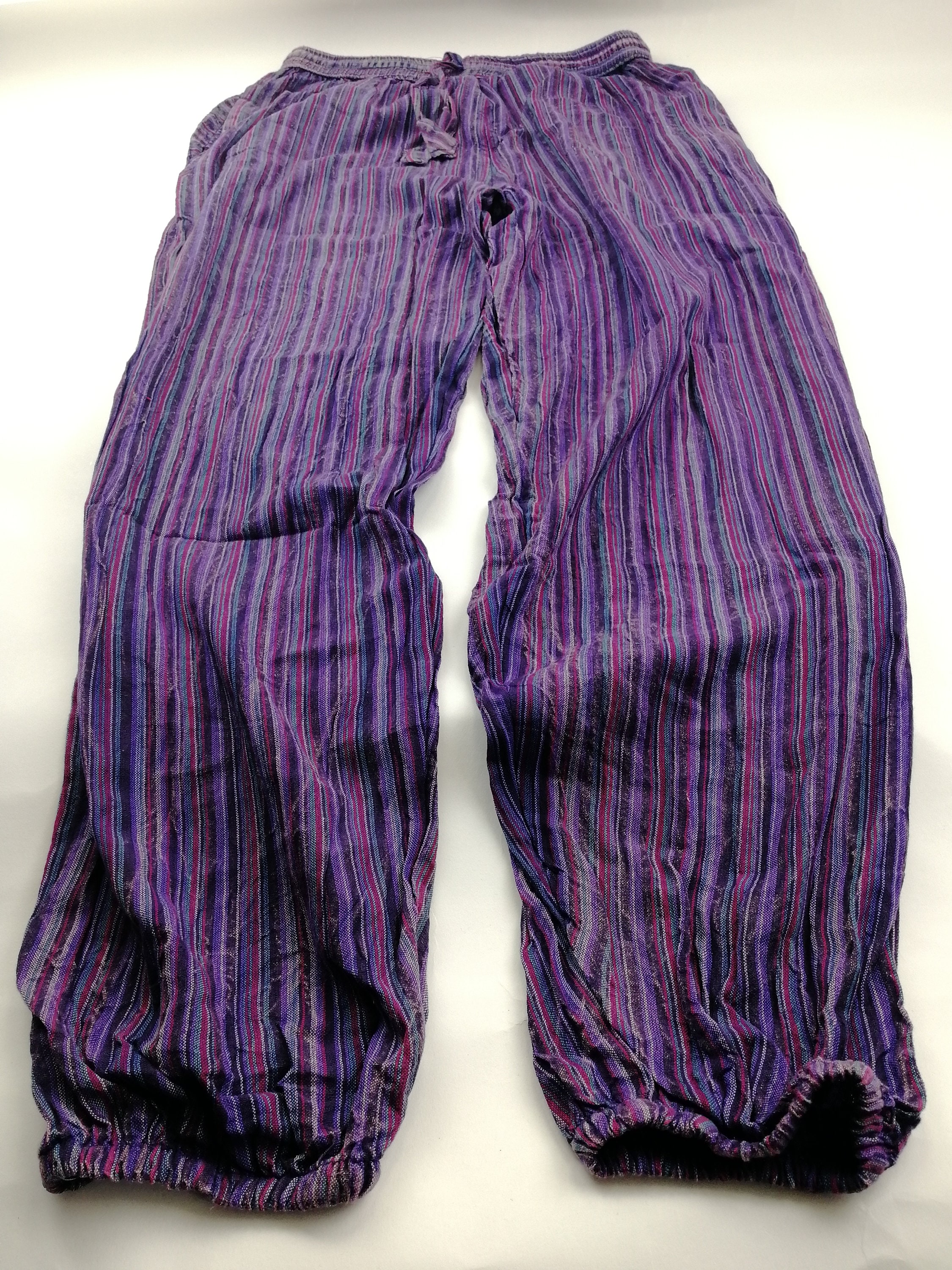 Comfy Patchwork Gheri Cotton Trousers Hippie Yoga Pants Handmade ...