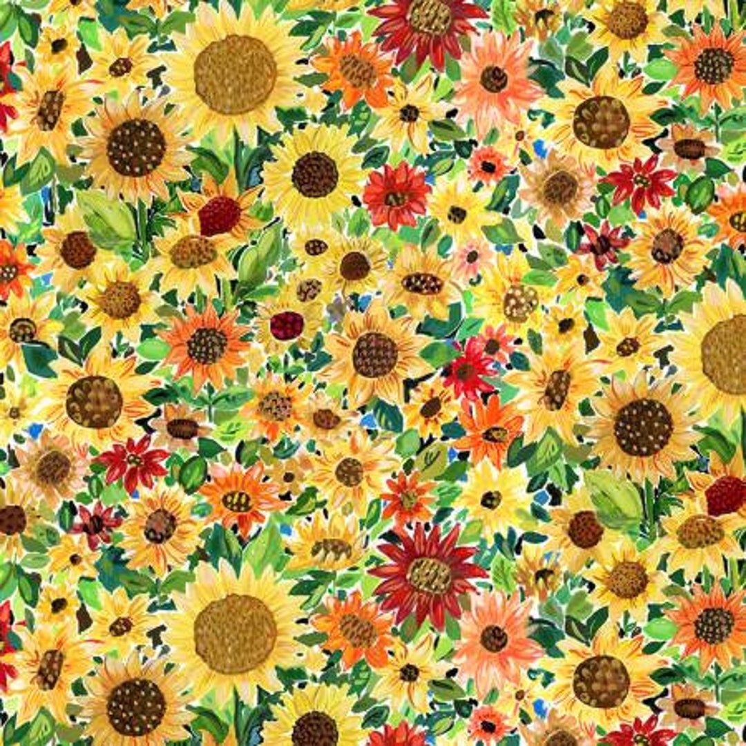 Multi Sunflowers ST-DJL2440MULTI by Dear Stella - Etsy