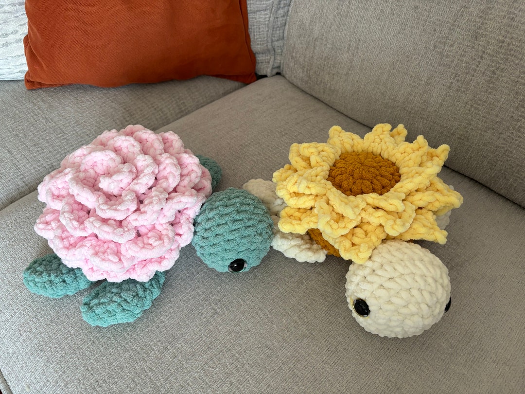 Flower Turtle Crocheted Plushies - Etsy
