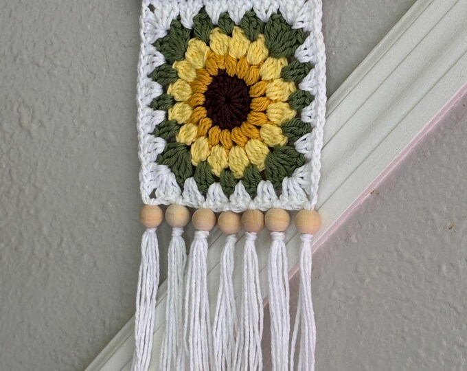Sunflower Granny Square Wall Decor - Etsy