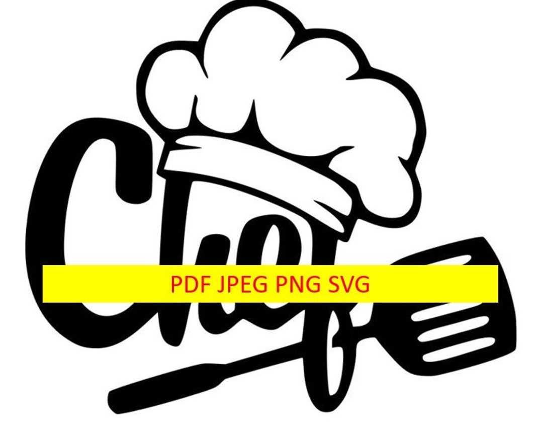 Chef Svg Cut File, Instant Download Kitchen Silhouette, Cooking Svg ...