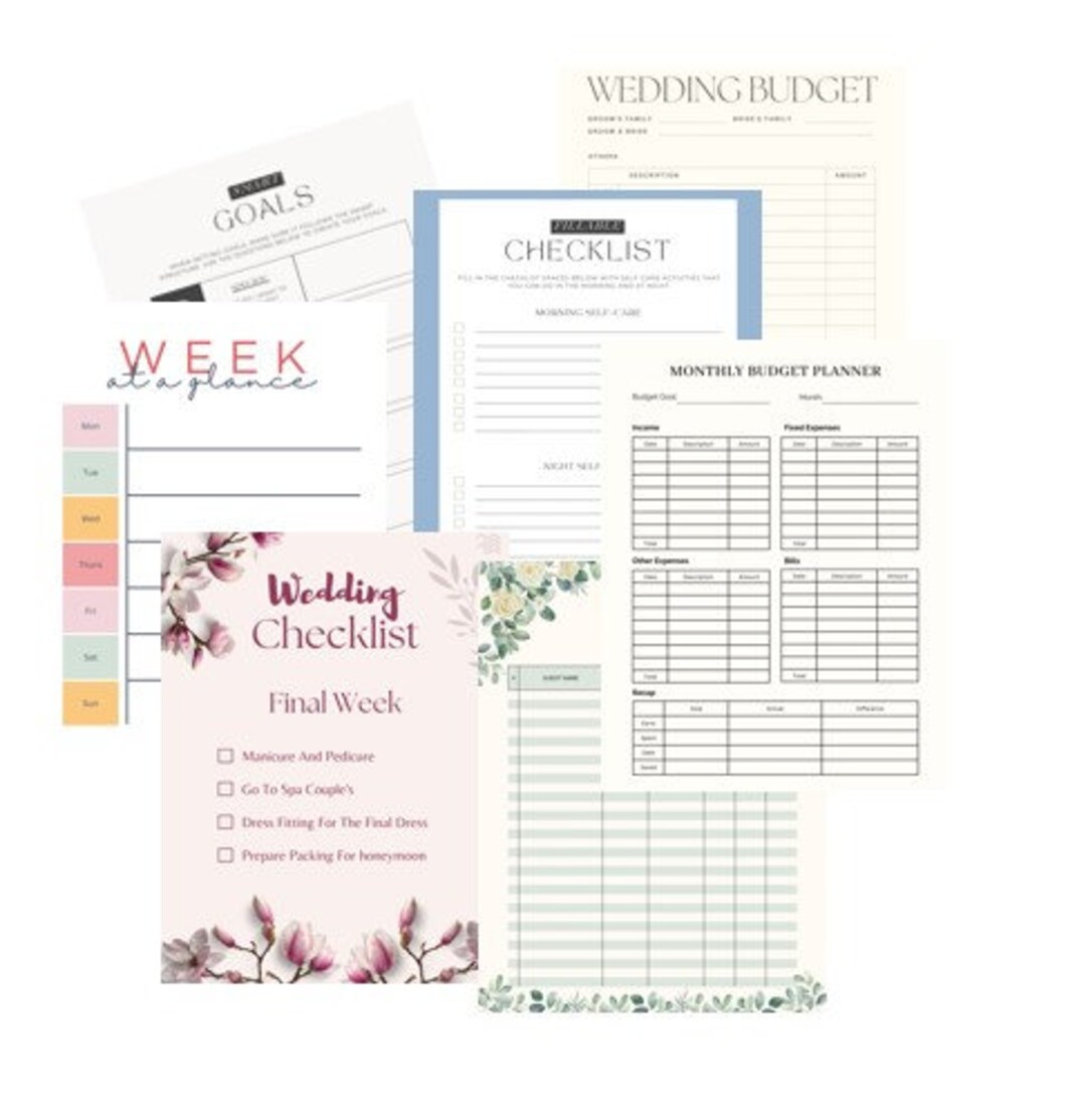 Wedding Planner Printable Printable Wedding Planner Pages Wedding Plan ...