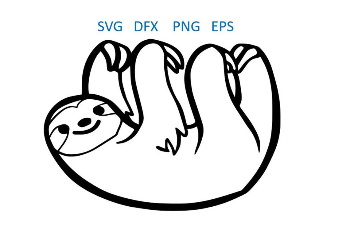 Cute Sloth SVG File Sloth Clipart Baby Sloth Svg Animal - Etsy