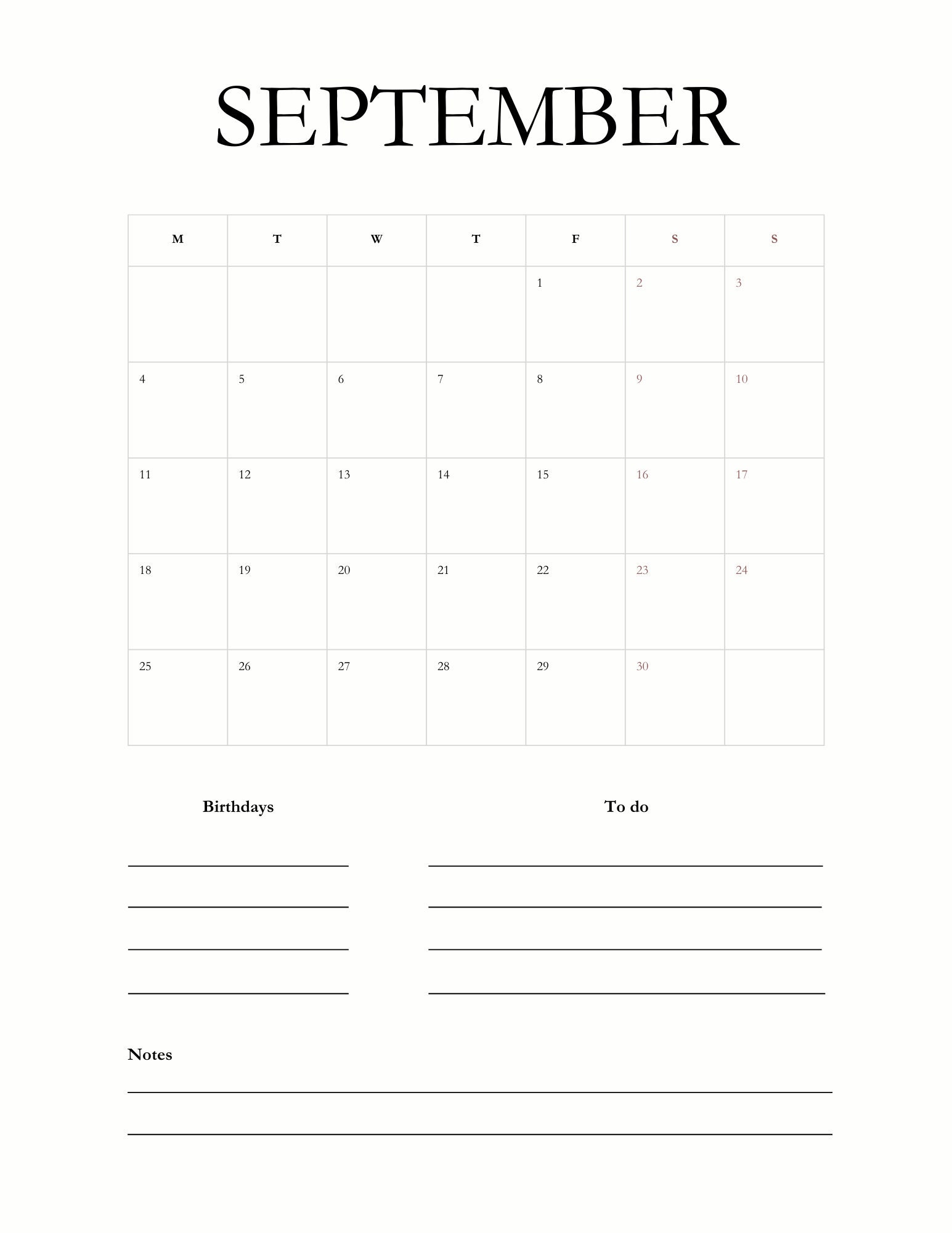 Teachers Planner Printable Five Day Week to Do List Printable, Minimal ...