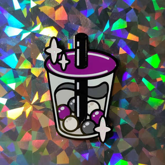 Asexual Pride Flag Boba Milk Tea Pin - Etsy