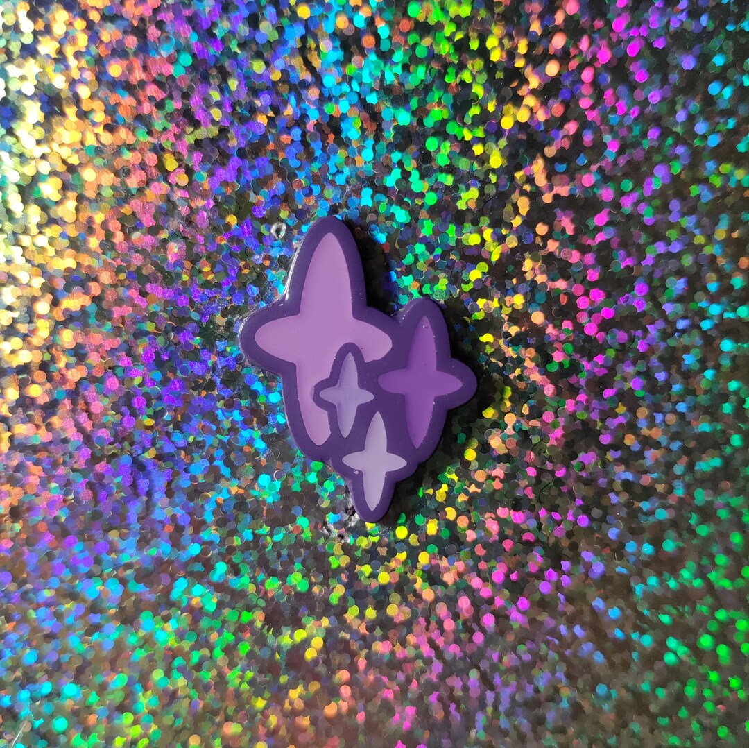 Purple Mini Sparkle Pin - Etsy