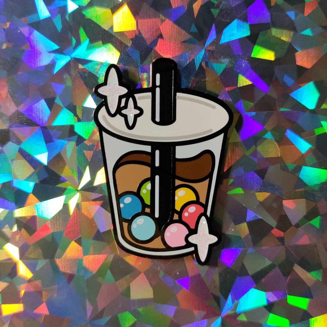 Queer Pride Flag Boba Milk Tea Pin - Etsy