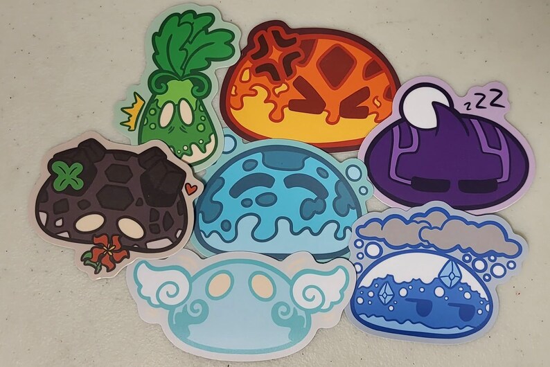 Genshin Impact Geo Slime Vinyl Sticker - Etsy Ireland