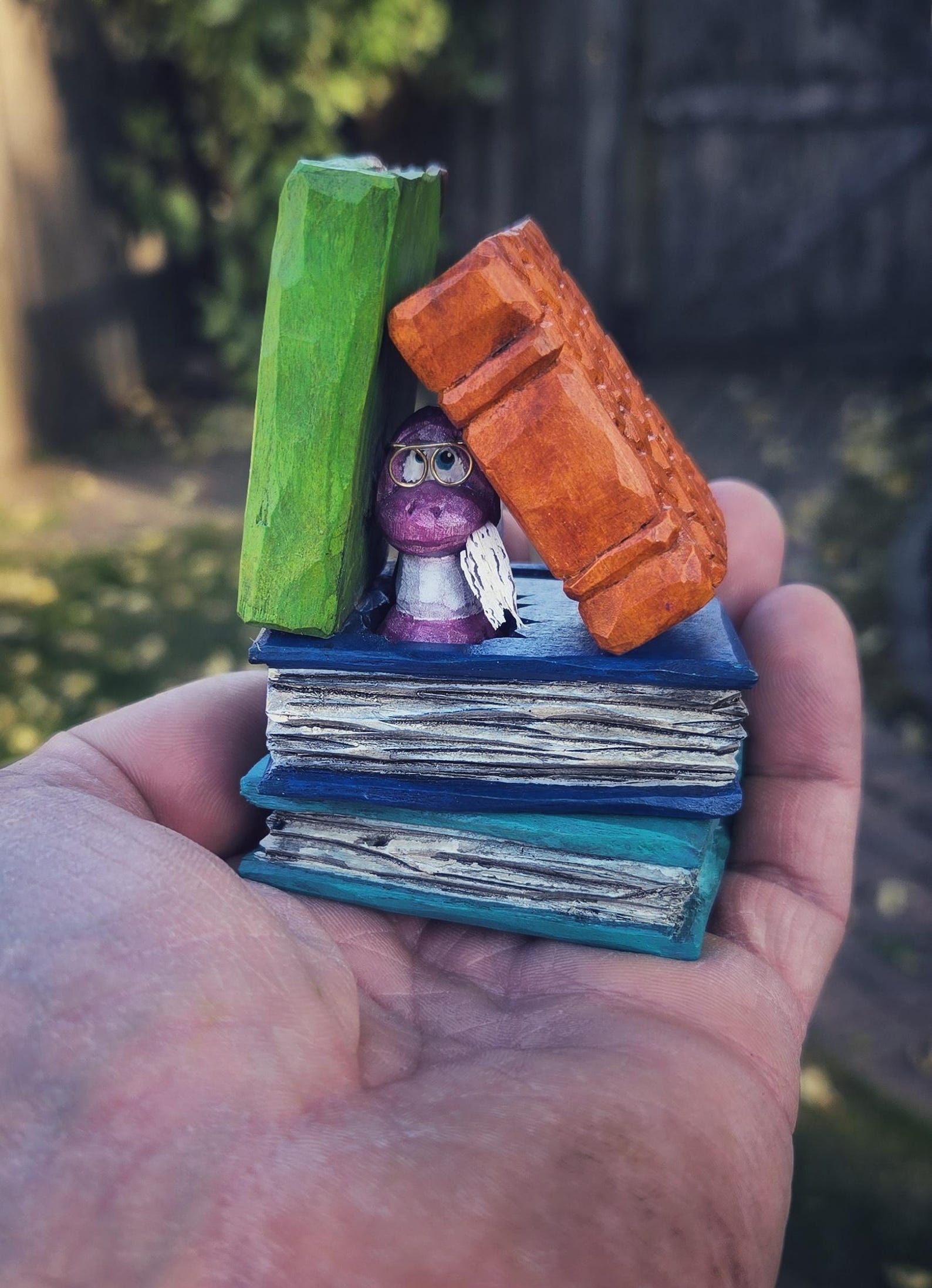 Wood Carving - Lewis; Bookworm, Handcarved, Handcarved Book, Basswood ...