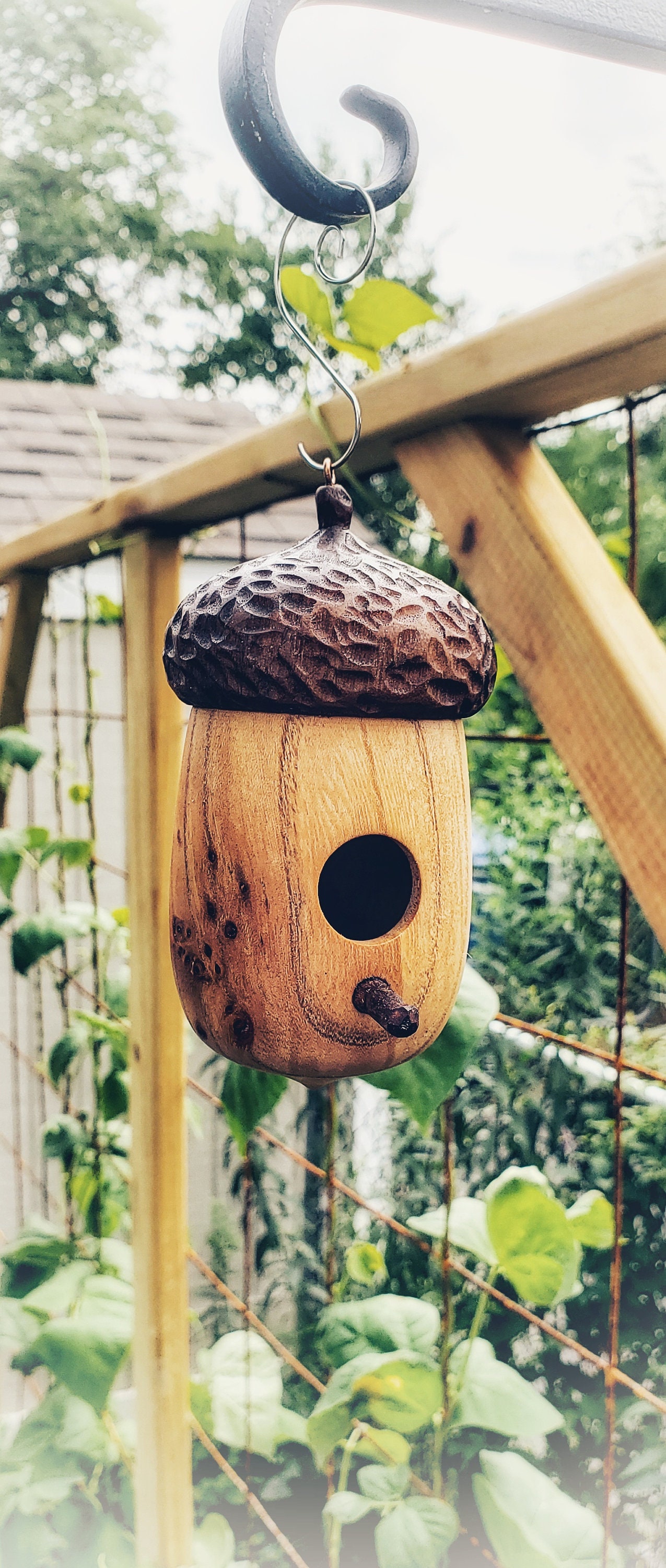 Wood Turning / Wood Carving Woodturned Birdhouse Acorn - Etsy