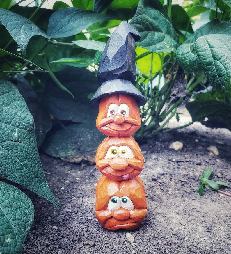 Wood Carving - Stacked Pumpkins; Pumpkins, Handcarved, Basswood ...