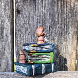 Wood Carving - Hans; Bookworm, Handcarved, Handcarved Book, Basswood ...