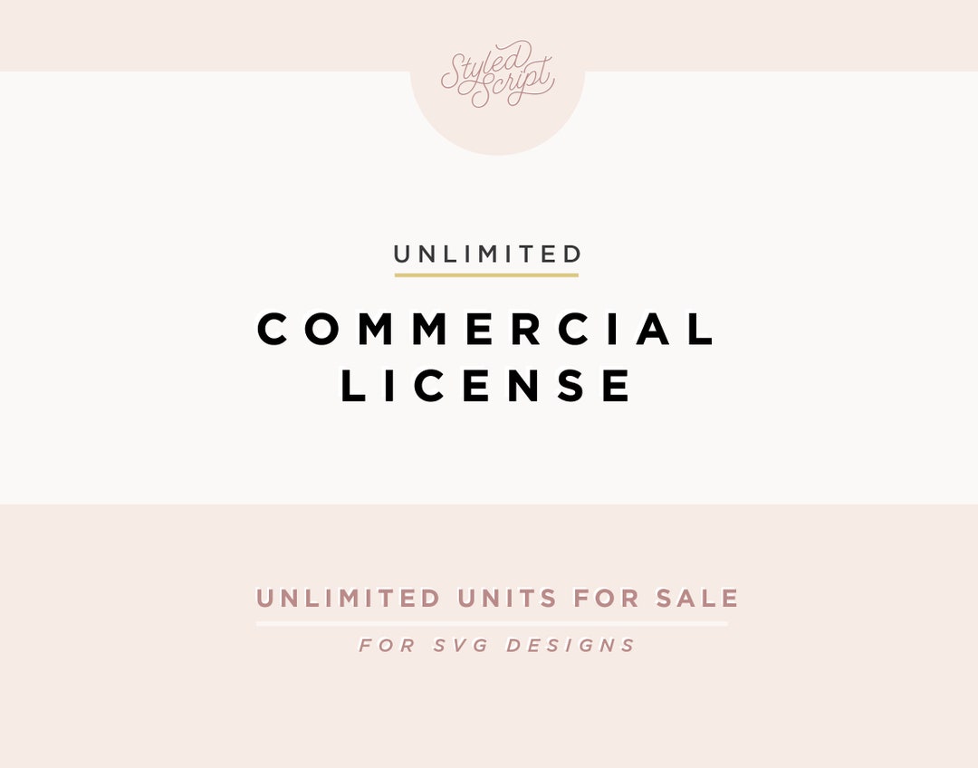 SVG UNLIMITED Commercial License for 1 SVG File, Commercial Use of 100 ...