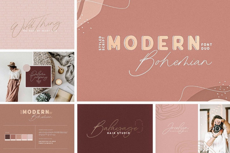 Modern Script Font BUNDLE Calligraphy Font Handwritten - Etsy