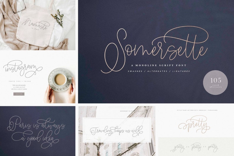 Modern Script Font BUNDLE Calligraphy Font Handwritten - Etsy