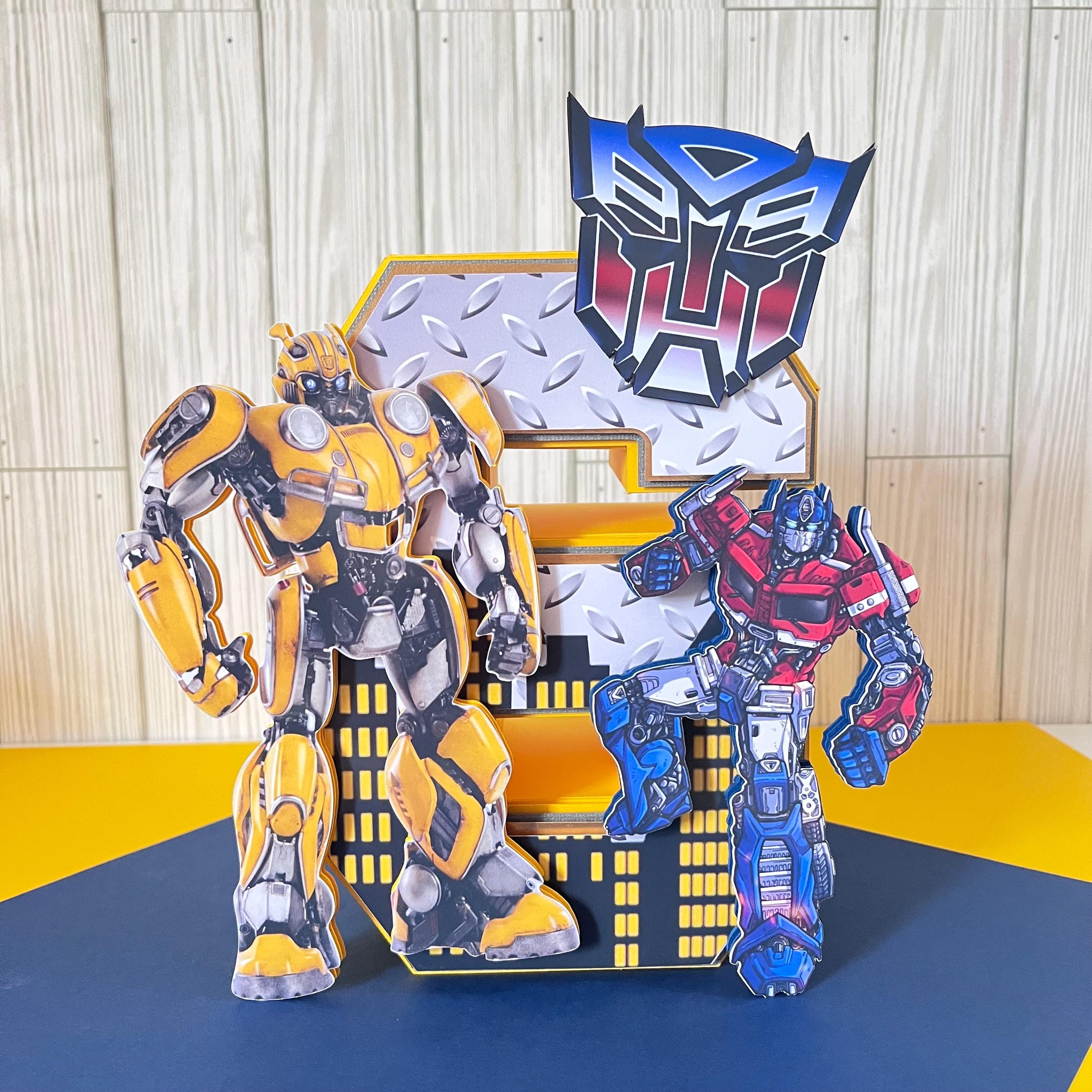 Transformers 3D Number, Transformers Birthday Party, Custom Bumblebee ...