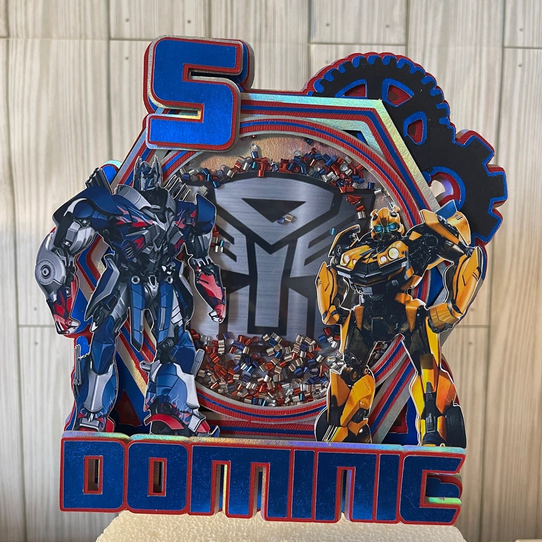 Topper de pastel de Transformers, fiesta de cumpleaños de Transformers ...