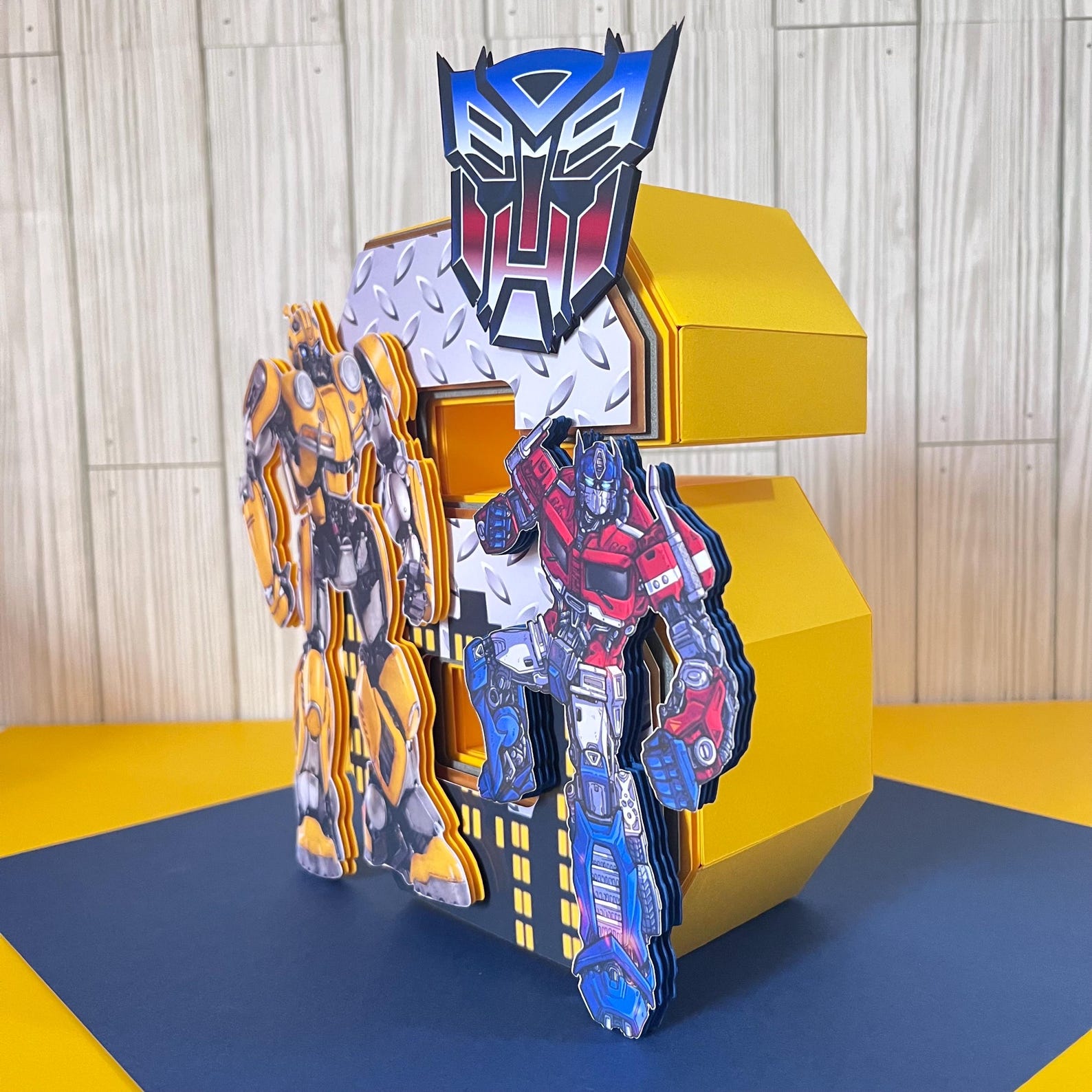 Transformers 3D Number, Transformers Birthday Party, Custom Bumblebee ...