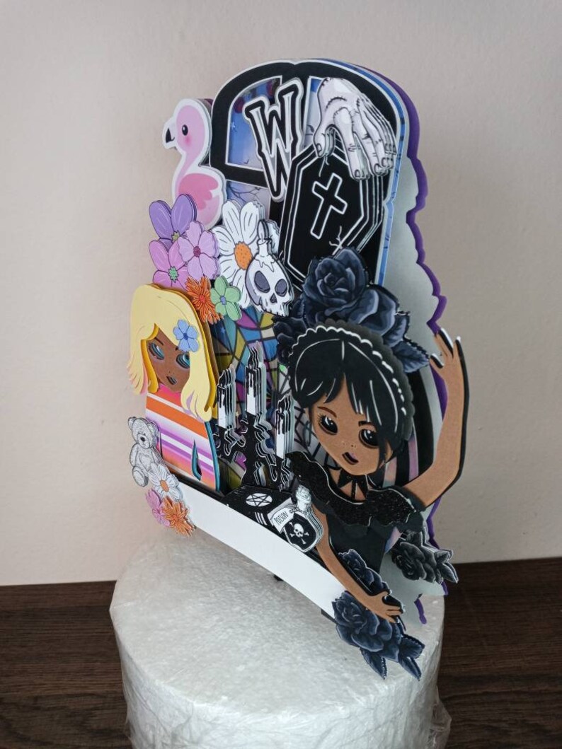 Wednesday Adams Personalized Cake Topper, Wednesday Cake Topper ...
