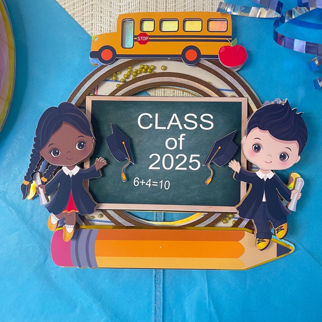 Kindergarten Graduation Party Decoration, Pre-k Graduation Cake Topper ...