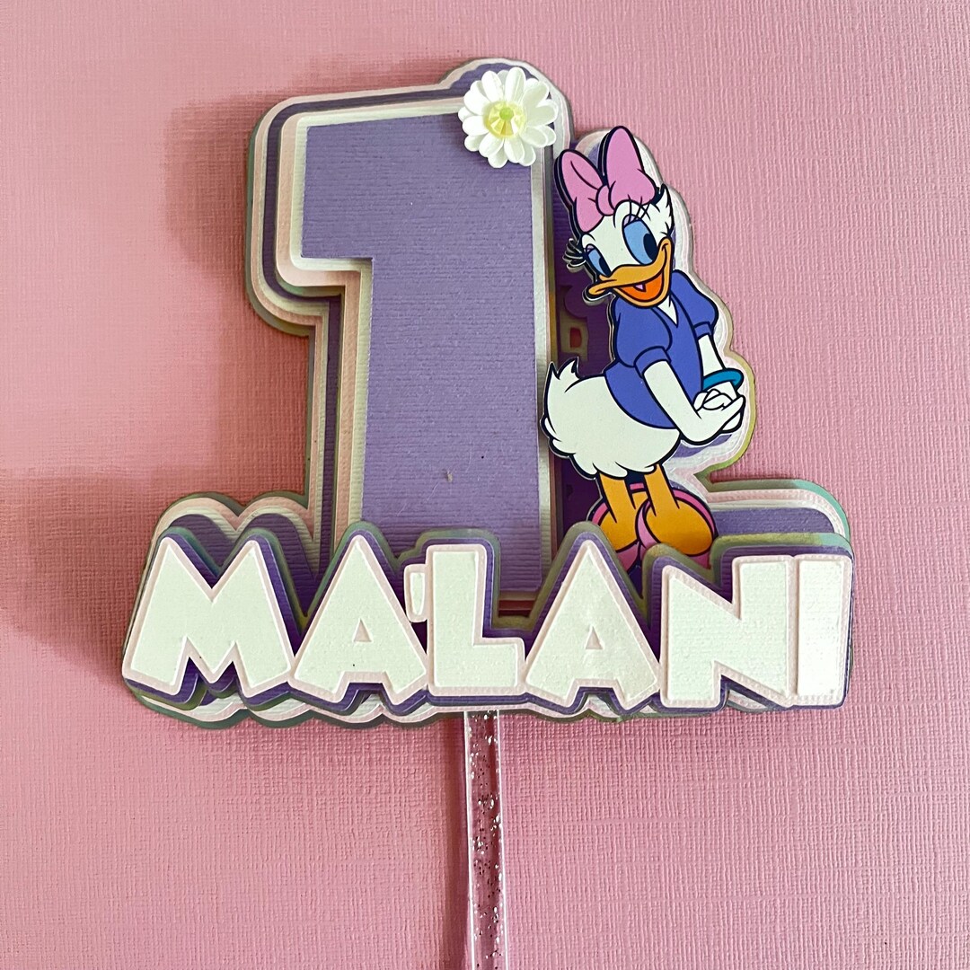 Daisy Duck Smash Cake Topper, Daisy Duck Table Center Piece, Daisy Duck ...