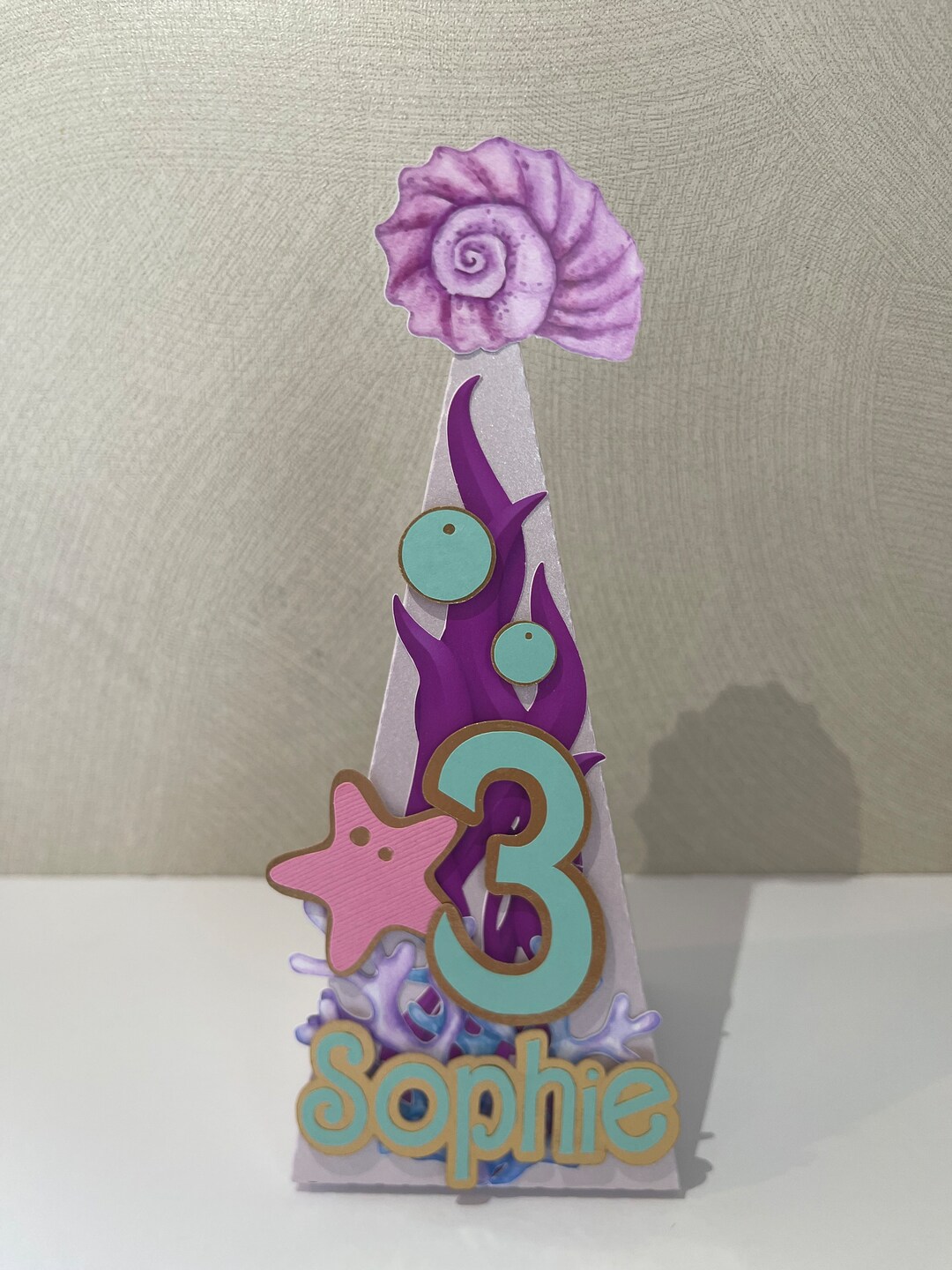 Mermaid Favor Box, Mermaid Cone Treat Box, Mermaid Treat Box, Mermaid ...