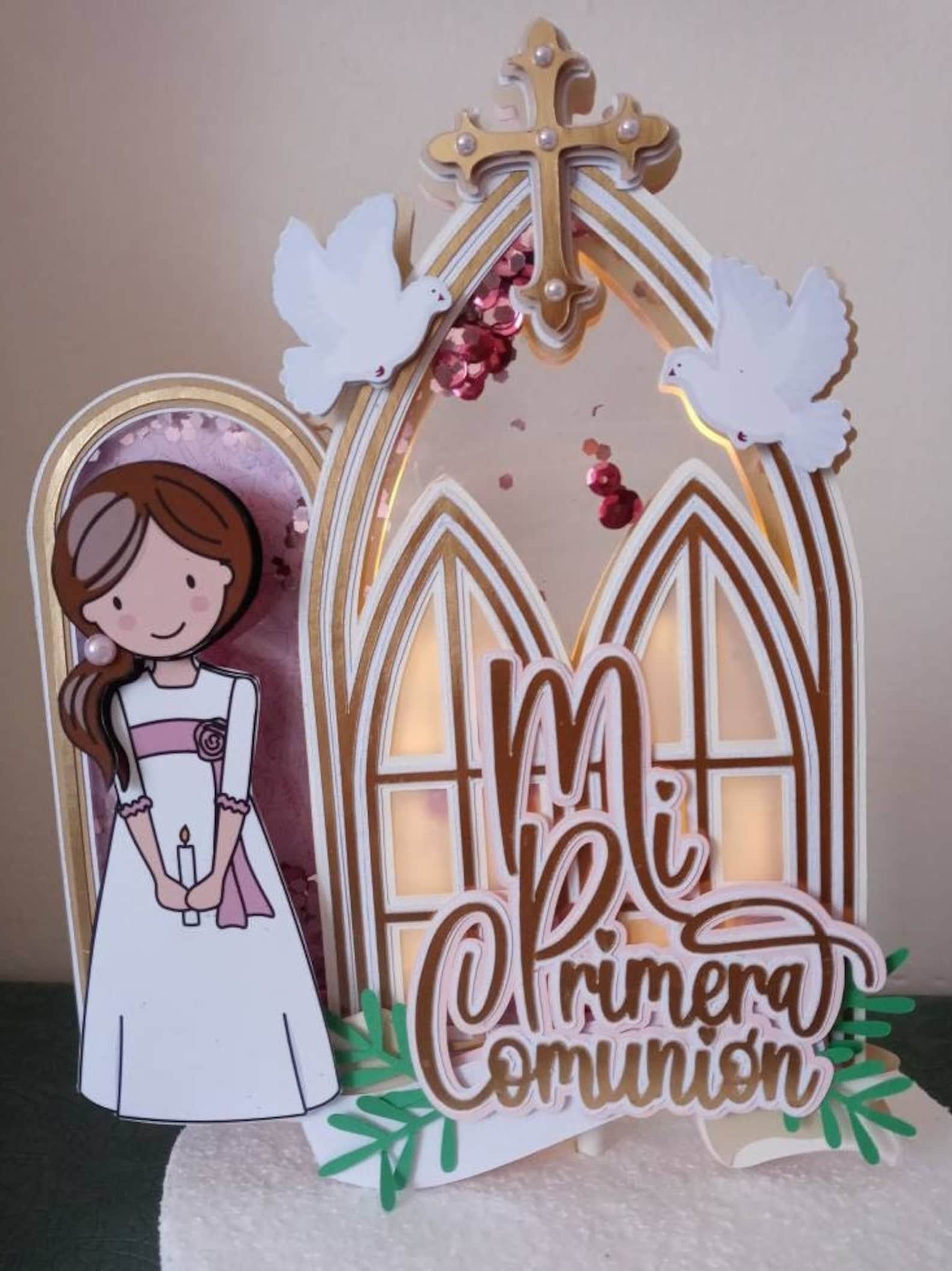 First Communion Cake Topper, Cake Topper De Primera Comunion, Shaker ...
