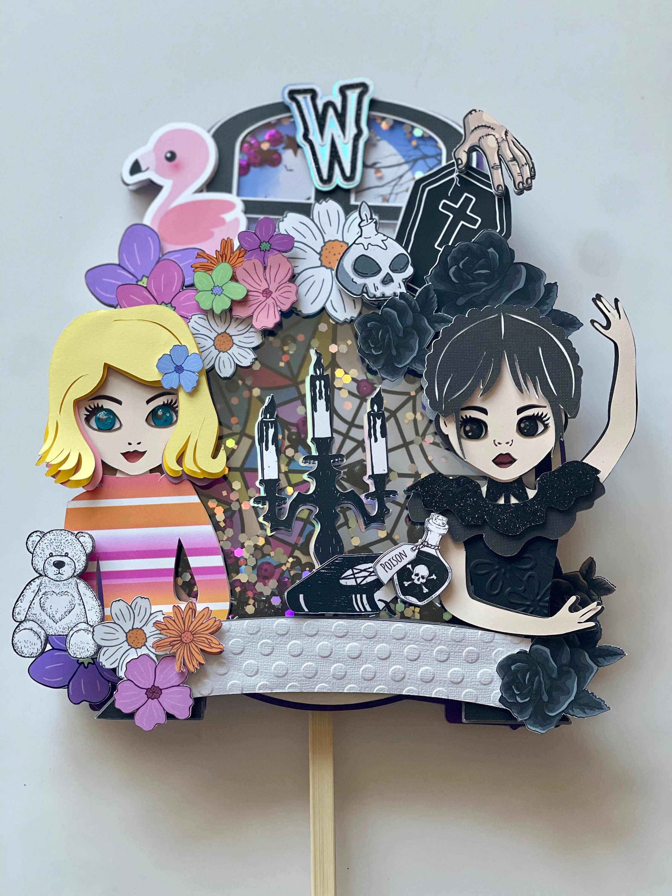 Wednesday Adams Personalized Cake Topper, Wednesday Cake Topper ...