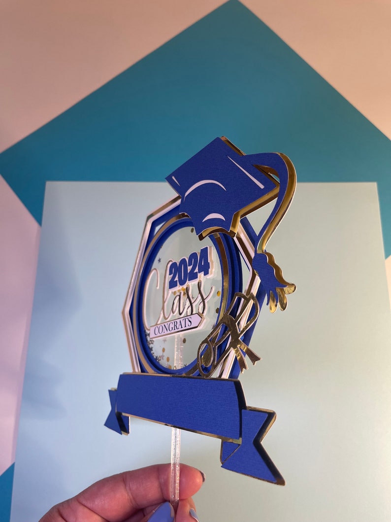 Class of 2024 Graduation Cake Topper: Handmade 3D Decoration - Etsy