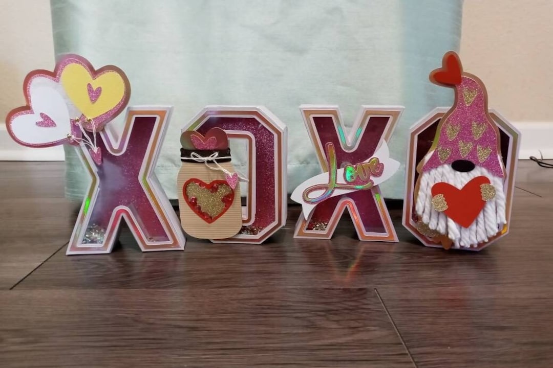 Custom 3D Letters, XOX 3D Letters, Valentine Day Decoration, Shaker 3D ...