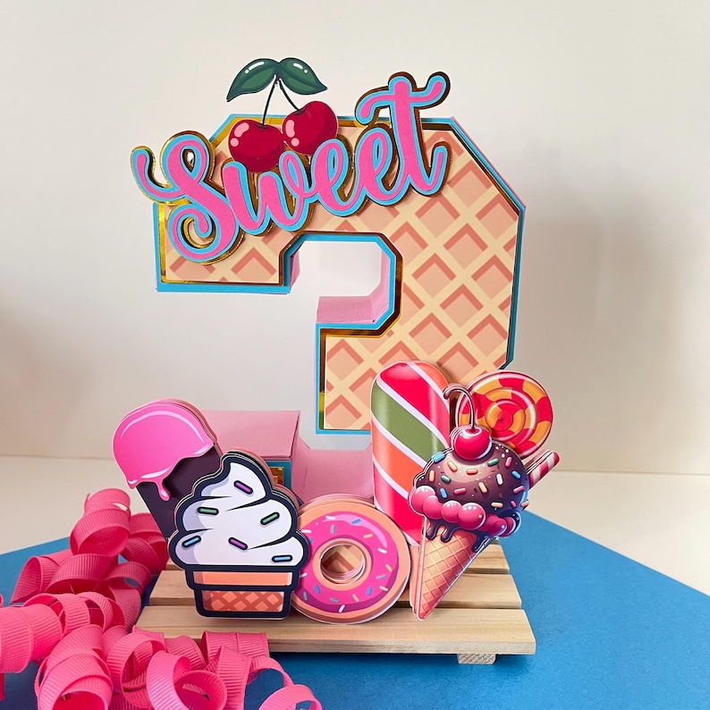 Candyland Party 3D Number, Custom Table Decoration - Etsy