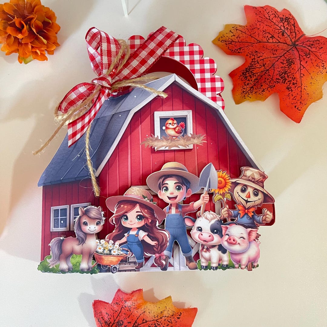 Farmhouse Activity Set: Handmade Coloring Pack With Crayons - Etsy