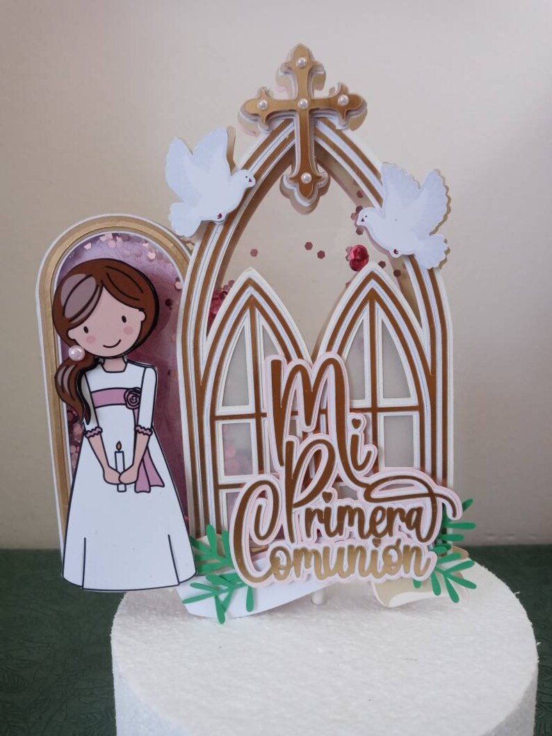 First Communion Cake Topper Cake Topper De Primera Comunion - Etsy