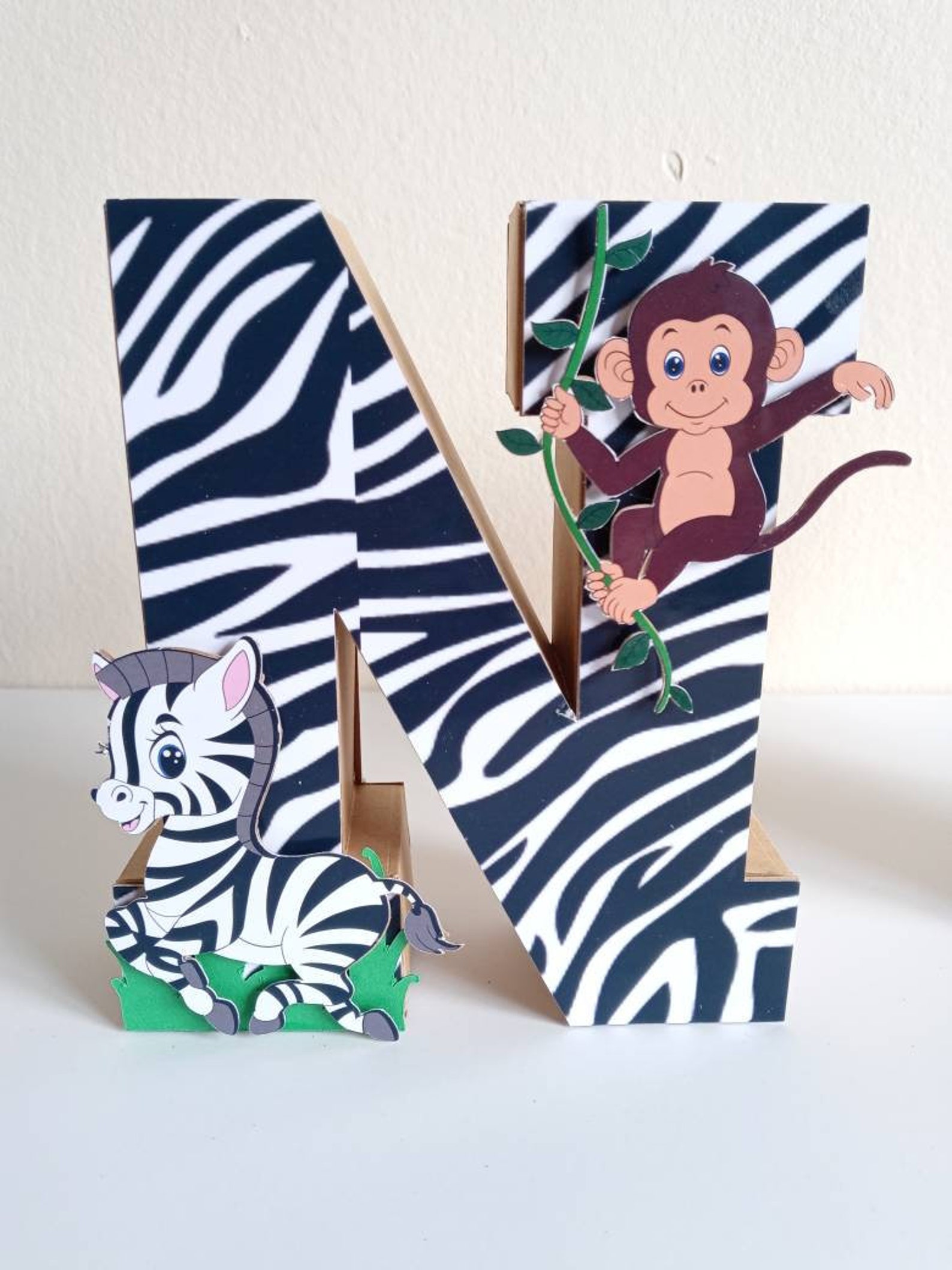 Safari 3D Letter Safari Theme Letters Birthday Party One - Etsy