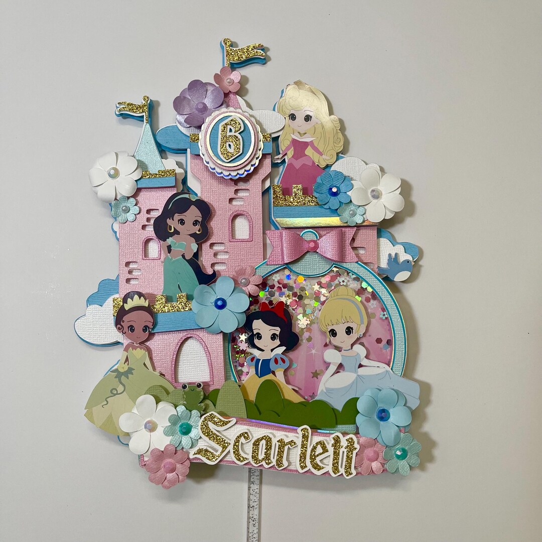 Personalized Princess Cake Topper: Handmade Birthday Party Decoration ...