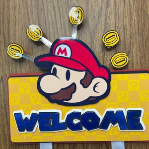 Birthday Welcome Banner, Super Mario Bros Welcome Banner, Super Mario ...